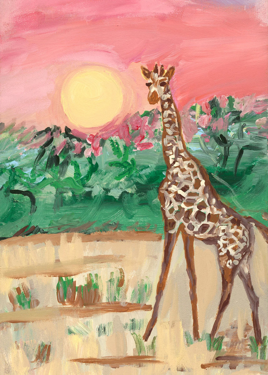 Giraffe - Note Card – Wild Oats & Billy Goats NSB