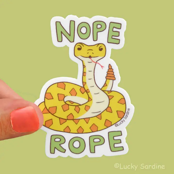 Nope Rope Snake, Rattlesnake Vinyl Sticker – Wild Oats & Billy Goats NSB