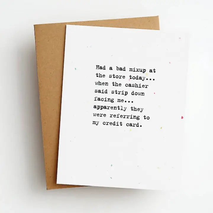 Credit Card Funny Everyday Greeting Card – Wild Oats & Billy Goats NSB