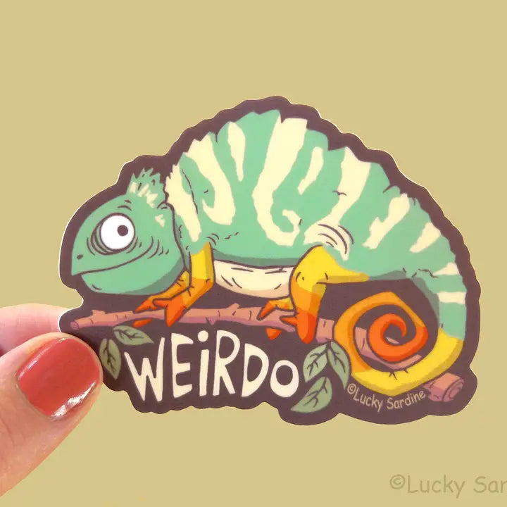 Chameleon Lizard - Weirdo Vinyl Sticker – Wild Oats & Billy Goats NSB