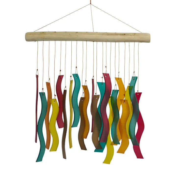 Bodhi Wave Tumbled Glass Wind Chime – Wild Oats & Billy Goats NSB