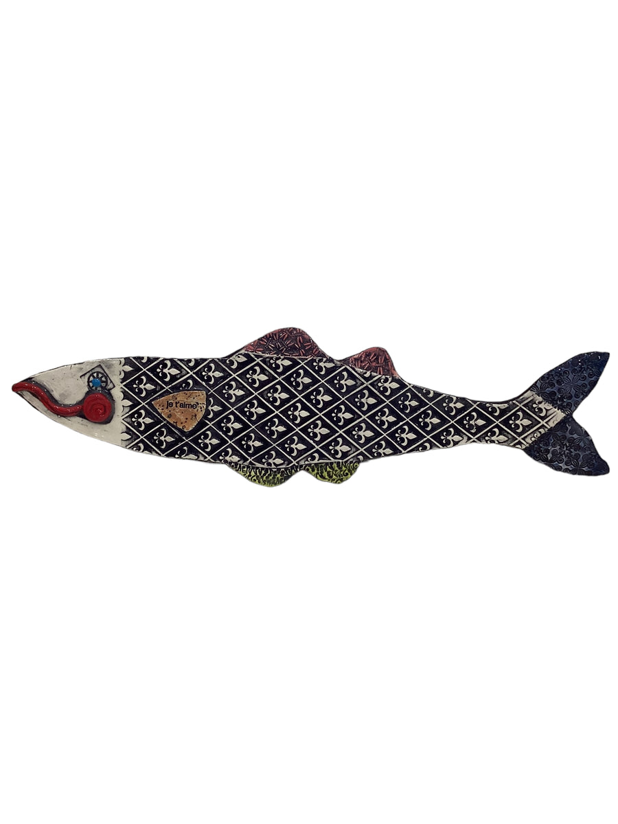 Ceramic Fish - Black je t'aime – Wild Oats & Billy Goats NSB