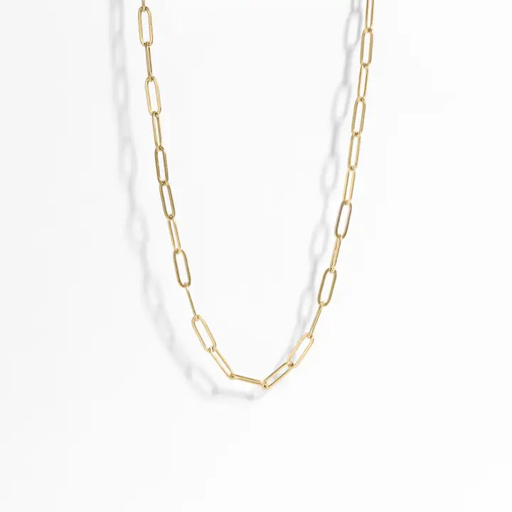 18K Gold Paperclip Chain Necklace – Wild Oats & Billy Goats NSB