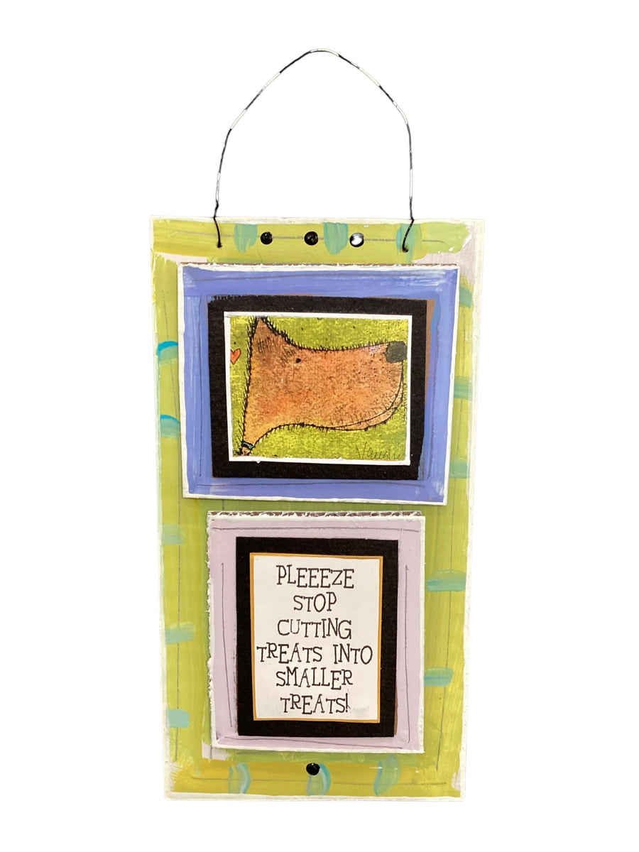 Cardboard Plaque - Pleeeze Stop – Wild Oats & Billy Goats NSB