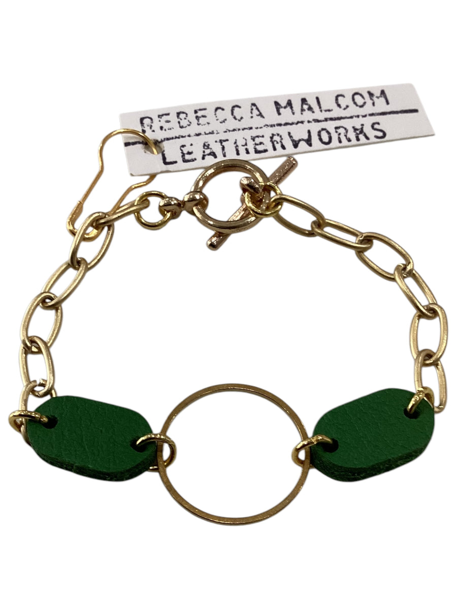 Paperclip Chain Bracelet - Kelly Green – Wild Oats & Billy Goats NSB