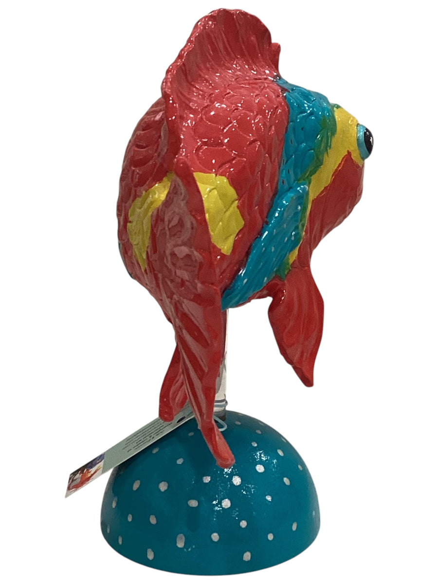 Large - Red, Yellow, Blue Fish on Stand – Wild Oats & Billy Goats NSB