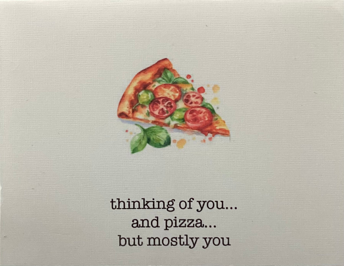 Thinking of You... and Pizza... But Mostly You - Box set of 6 Notecard ...