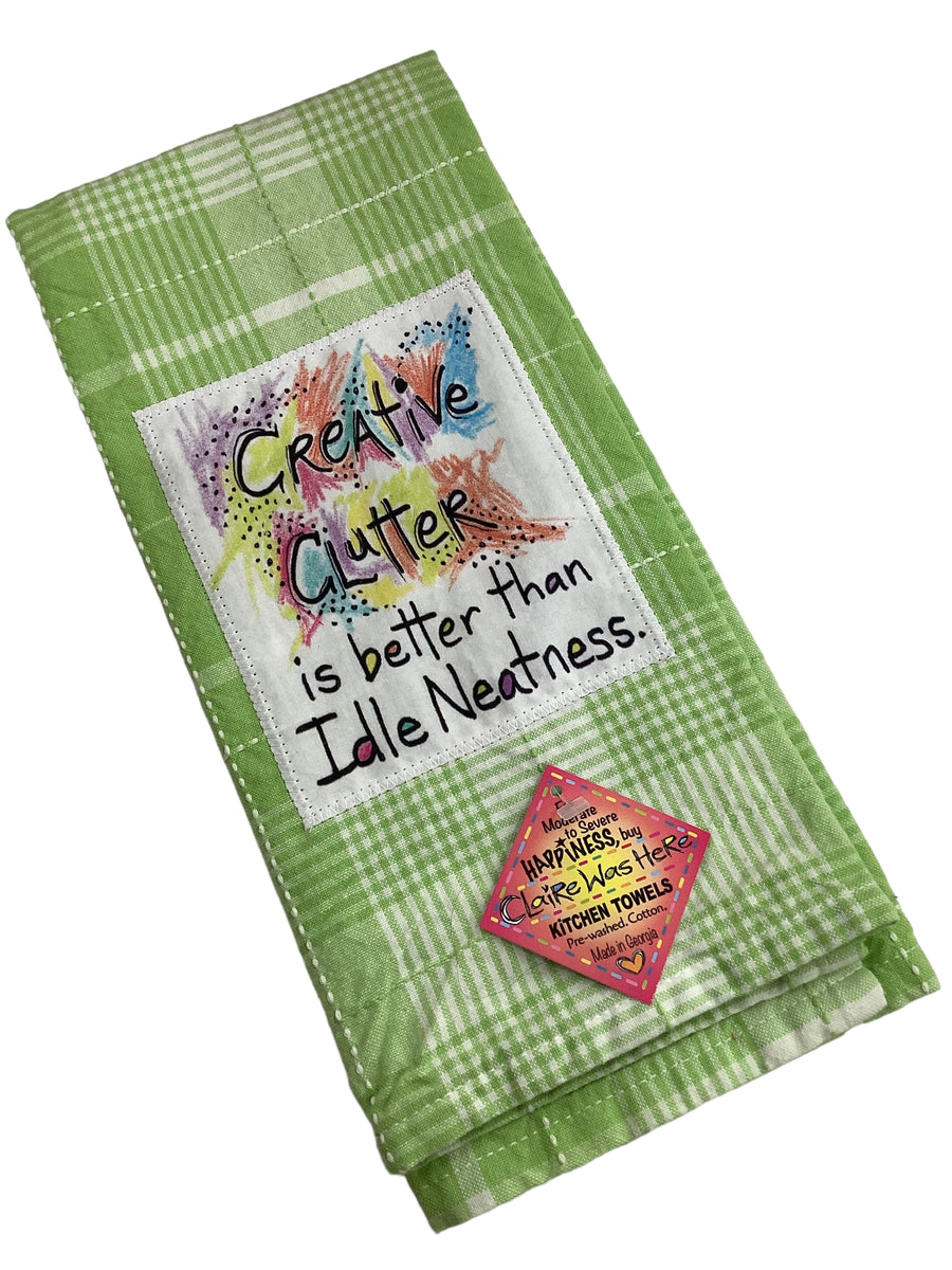 #56 Tea Towel - Clutter – Wild Oats & Billy Goats NSB