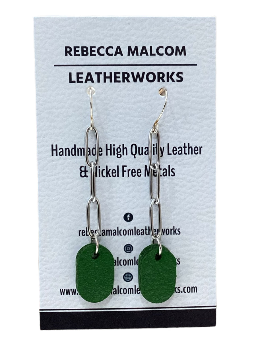 Paperclip Earrings - Green – Wild Oats & Billy Goats NSB