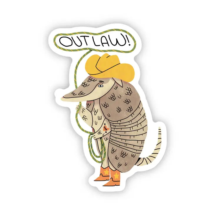 Armadillo Outlaw in Boots Sticker – Wild Oats & Billy Goats NSB