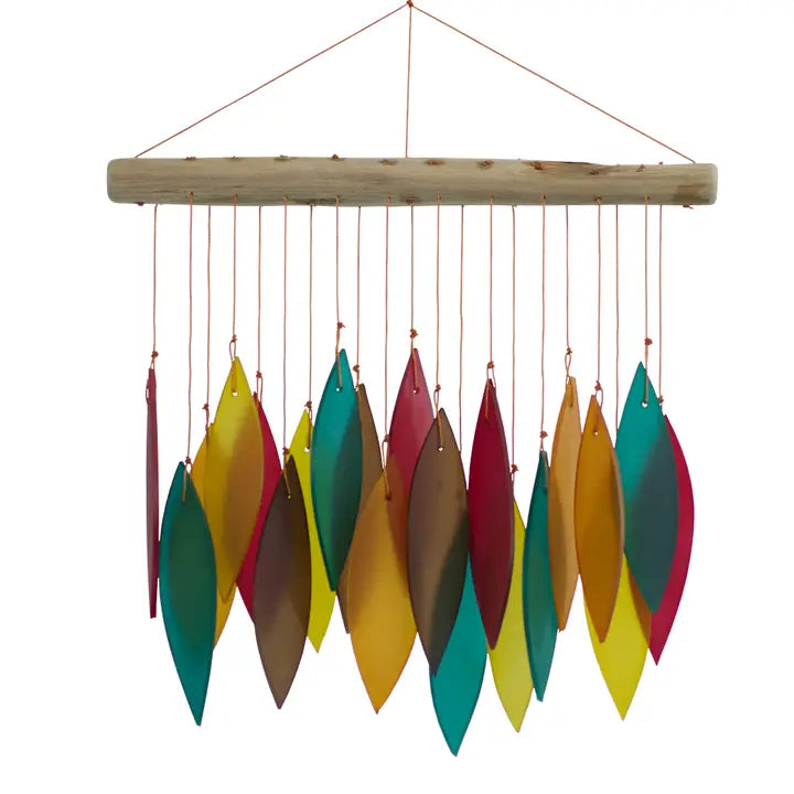 Bodhi Leaf Tumbled Glass Wind Chime – Wild Oats & Billy Goats NSB